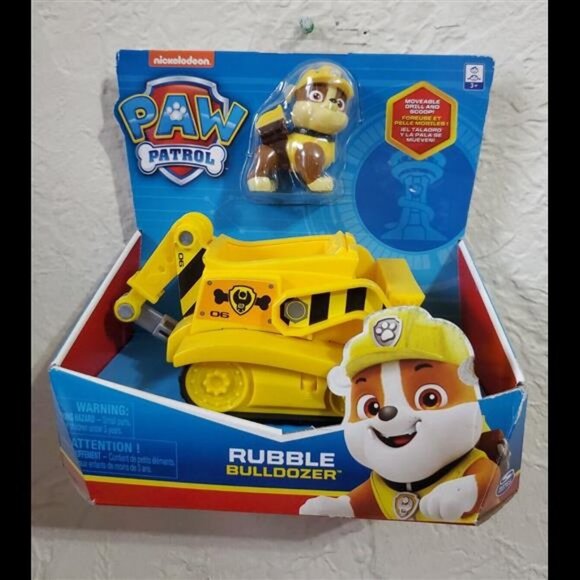 Toys | Paw Patrol Rubbles Bulldozer Vehicle With Collectible Figure For ...